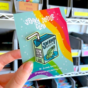 SWAMP BROTH PIN ~ Lily Pad Toad Pin, Frog Juice Box, Unique Frogcore ...