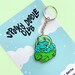 FROG STACK KEYCHAIN Toad Art Acrylic Keychain Amphibian - Etsy