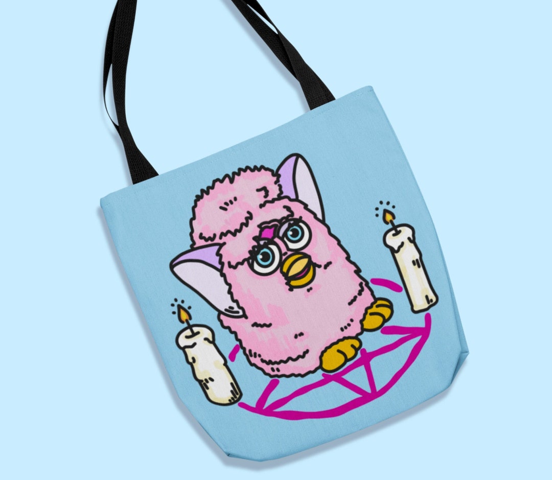 CURSED FURBY Tote Bag - Creepy Cute Tote Bag, Funny Furby Gift ...