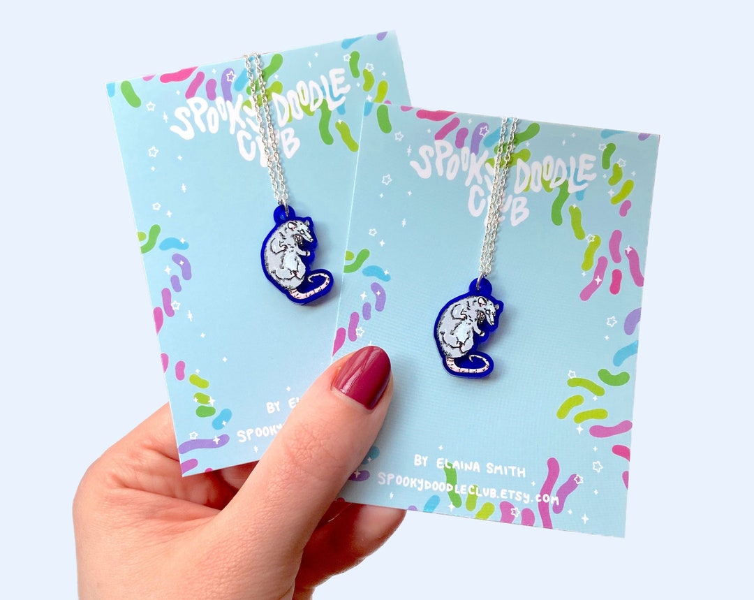 SCREAMING OPOSSUM NECKLACE - Silver Screaming Possum Jewelry, Cute ...