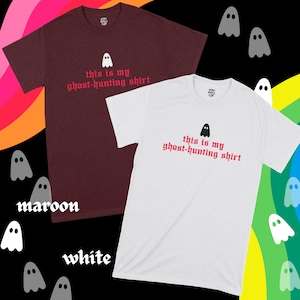 GHOST-HUNTING SHIRT Gothic Halloween Ghost Shirt, Paranormal Goth ...