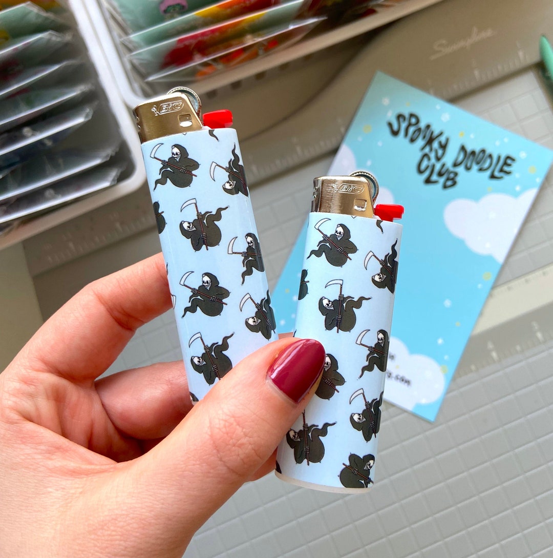 GRIM REAPER LIGHTER - Spooky Doodle Club Bic Lighter - Etsy
