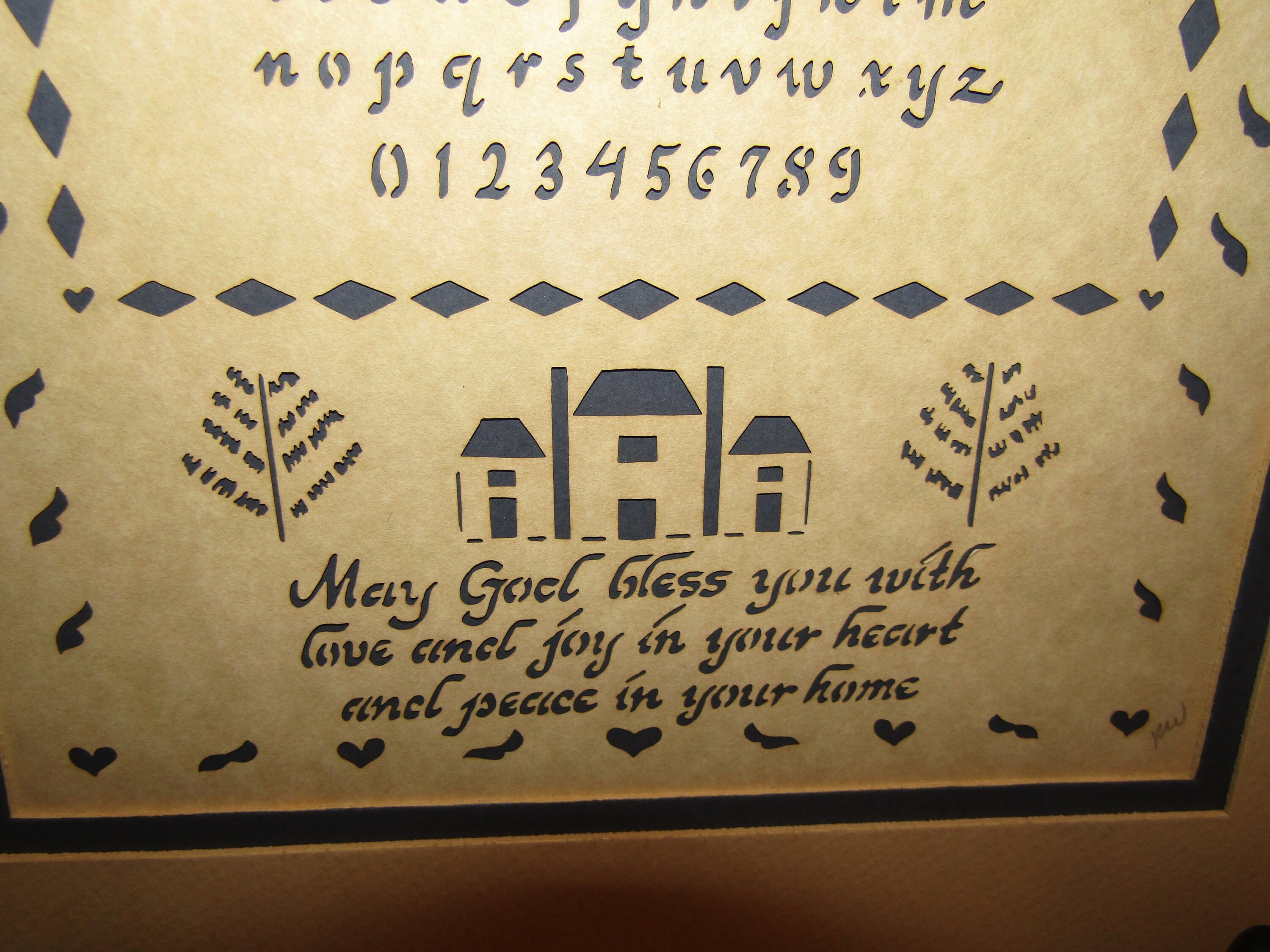 Scherenschnitte Sampler unframed Love Joy Heart Home - Etsy