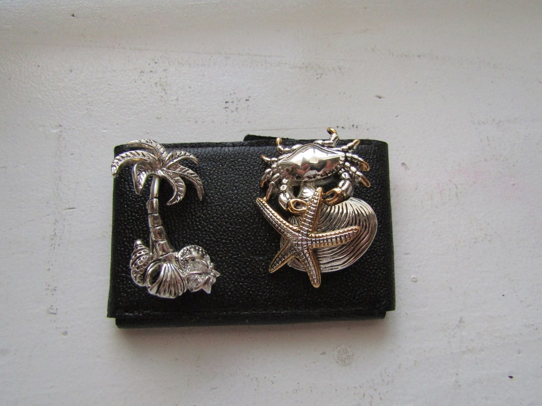 Vintage Seashore/tropical/shell Pins - Signed BEST - Palm Tree - Etsy