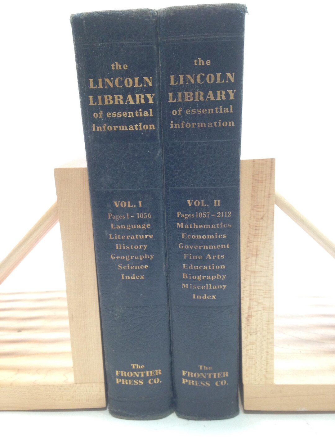 Vintage 1959 the Lincoln Library of Essential Information, 2 Volumes ...