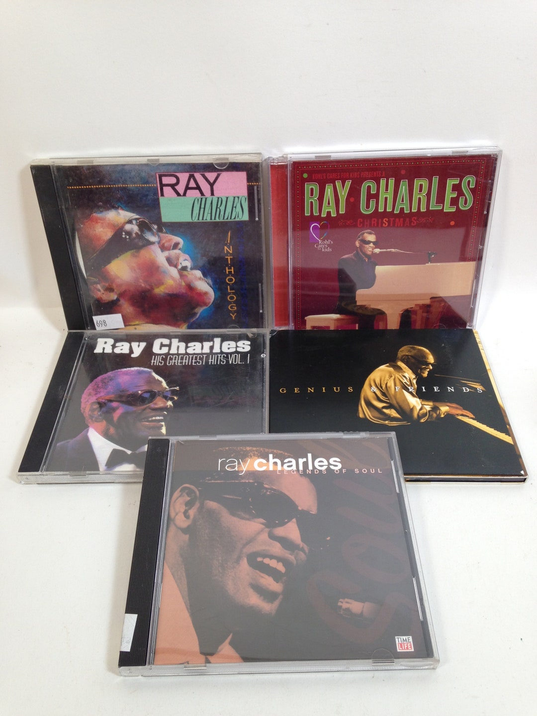 5 Cds by Ray Charles, Anthology, Genius and Friend, His Greatest Hits ...