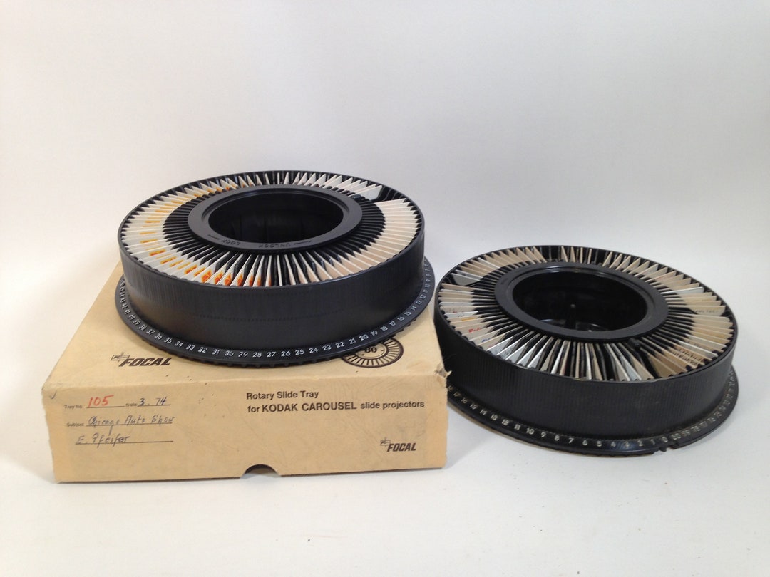 2 Kodak Slide Carousels With Slides Chicago Car Show Yosemite - Etsy