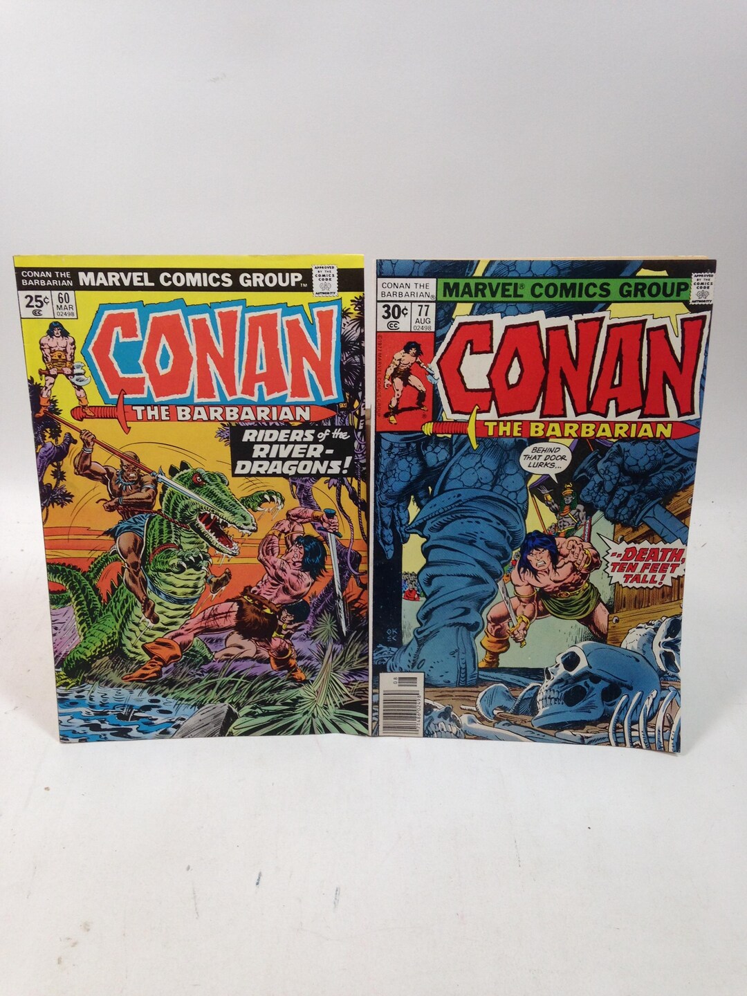 2 Issues of Conan the Barbarian Comic Books #60 #77 0525 - Etsy
