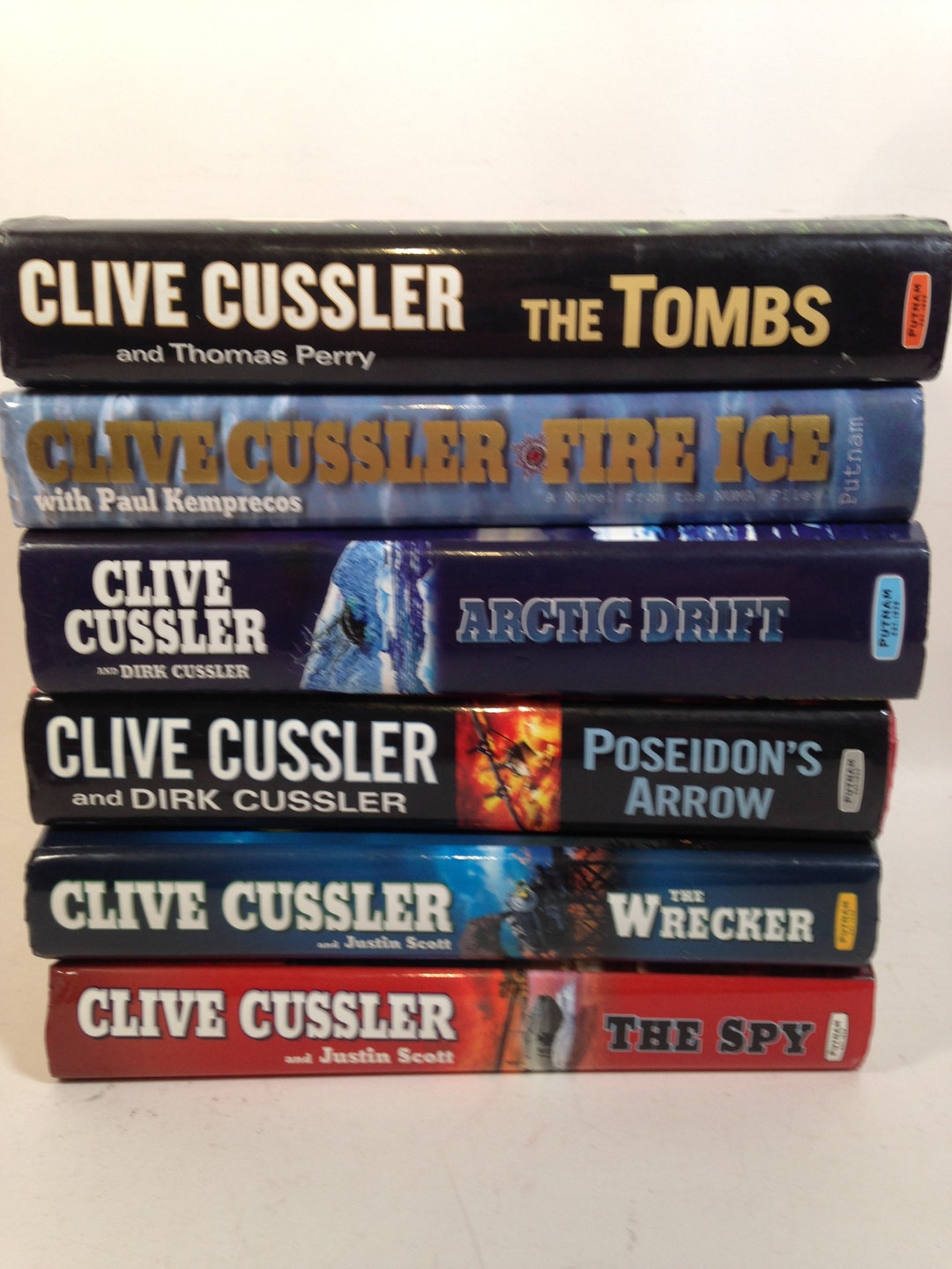 Clive Cussler Adventure Books, Fire Ice, the Wrecker and More! 6 Books ...