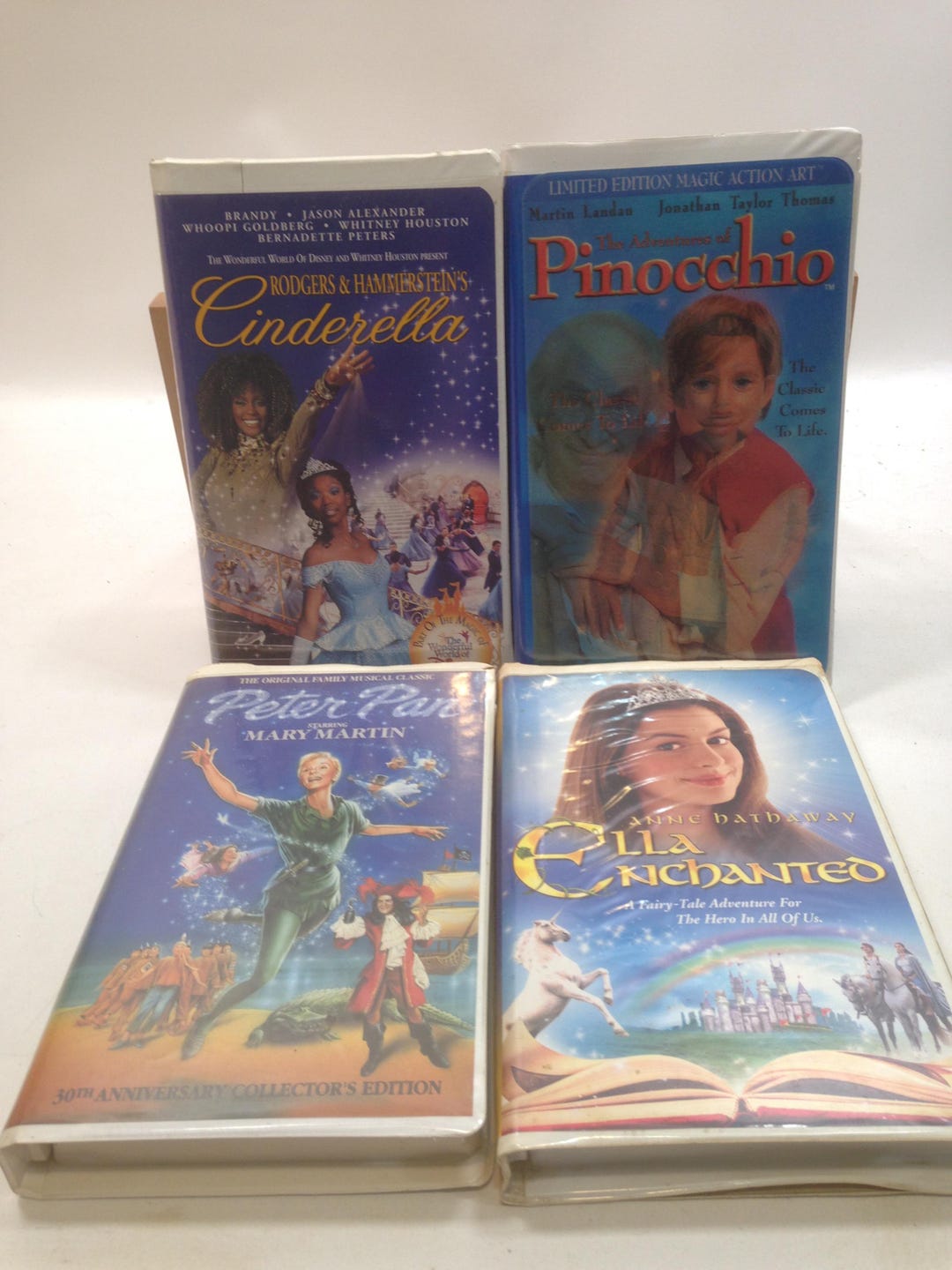 4 Fairy Tale Movies for the Whole Family on VHS, Peter Pan, Cinderella ...