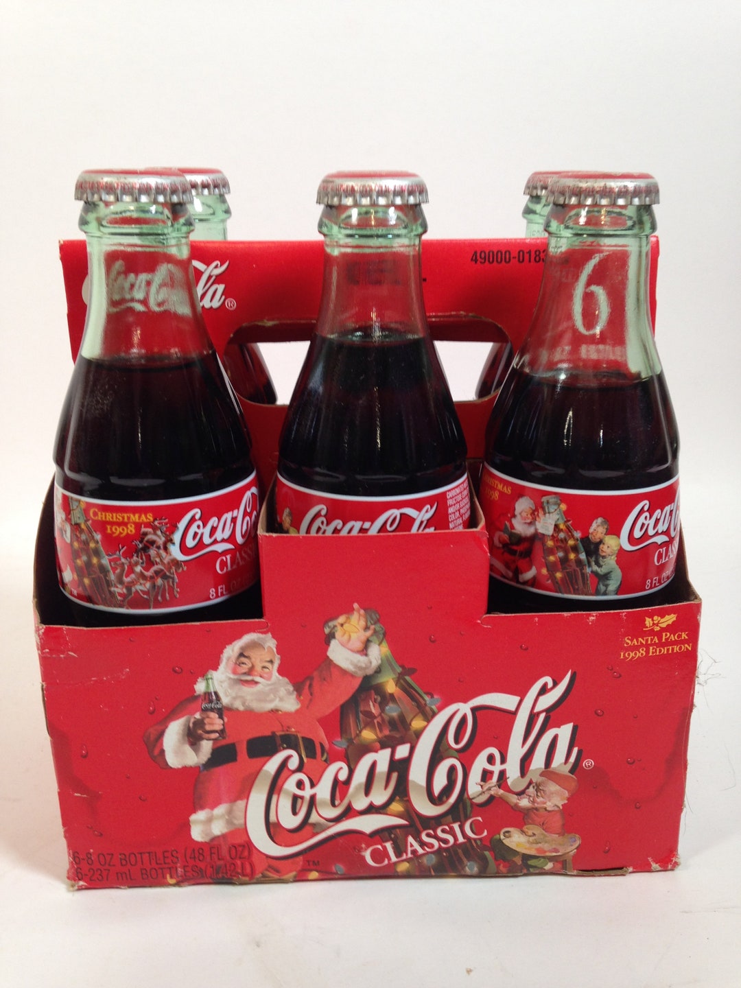 1998 Christmas Coca-cola Commemorative Bottles 3 Different Designs 6 ...
