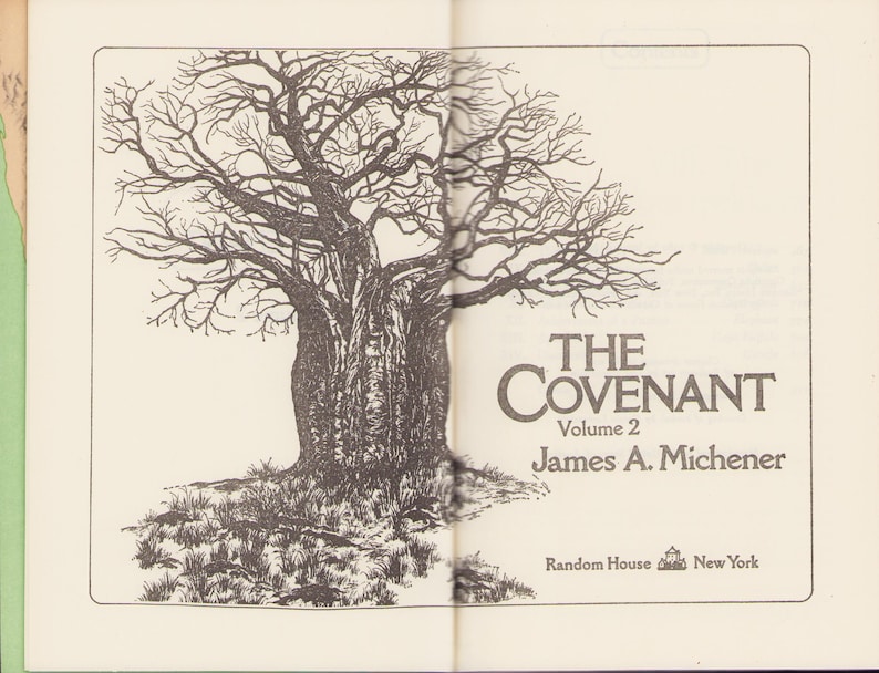 Vintage Book: the Covenant, Vol 2, by James Michener, 1980 0625 - Etsy