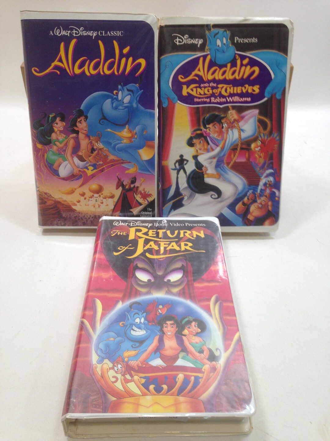 3 Disney Aladdin Animated Movies on VHS, Alladin, the Return of Jafar ...