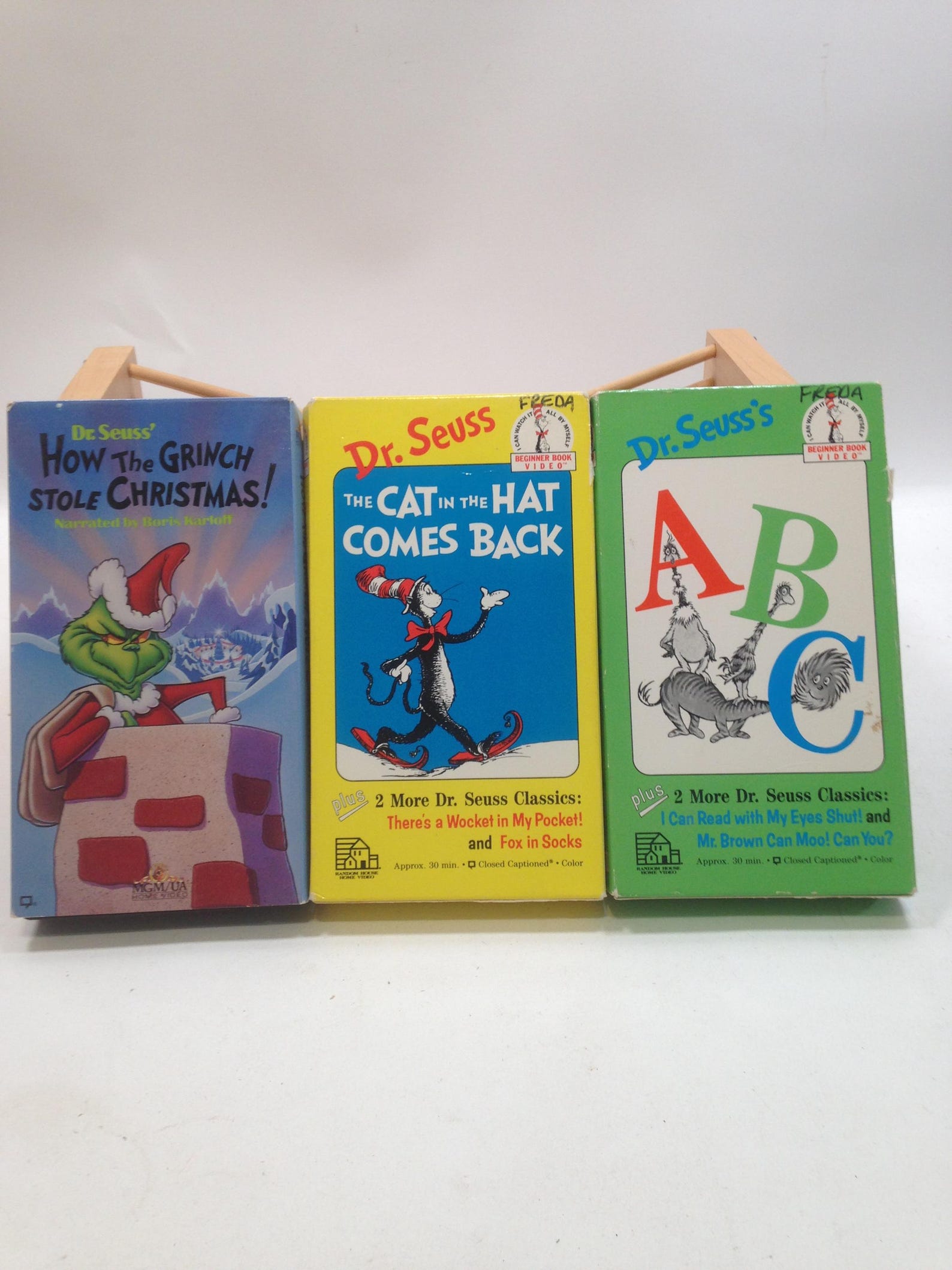 3 Dr. Seuss VHS Tapes the Cat in the Hat Comes Back and More! 0924 - Etsy