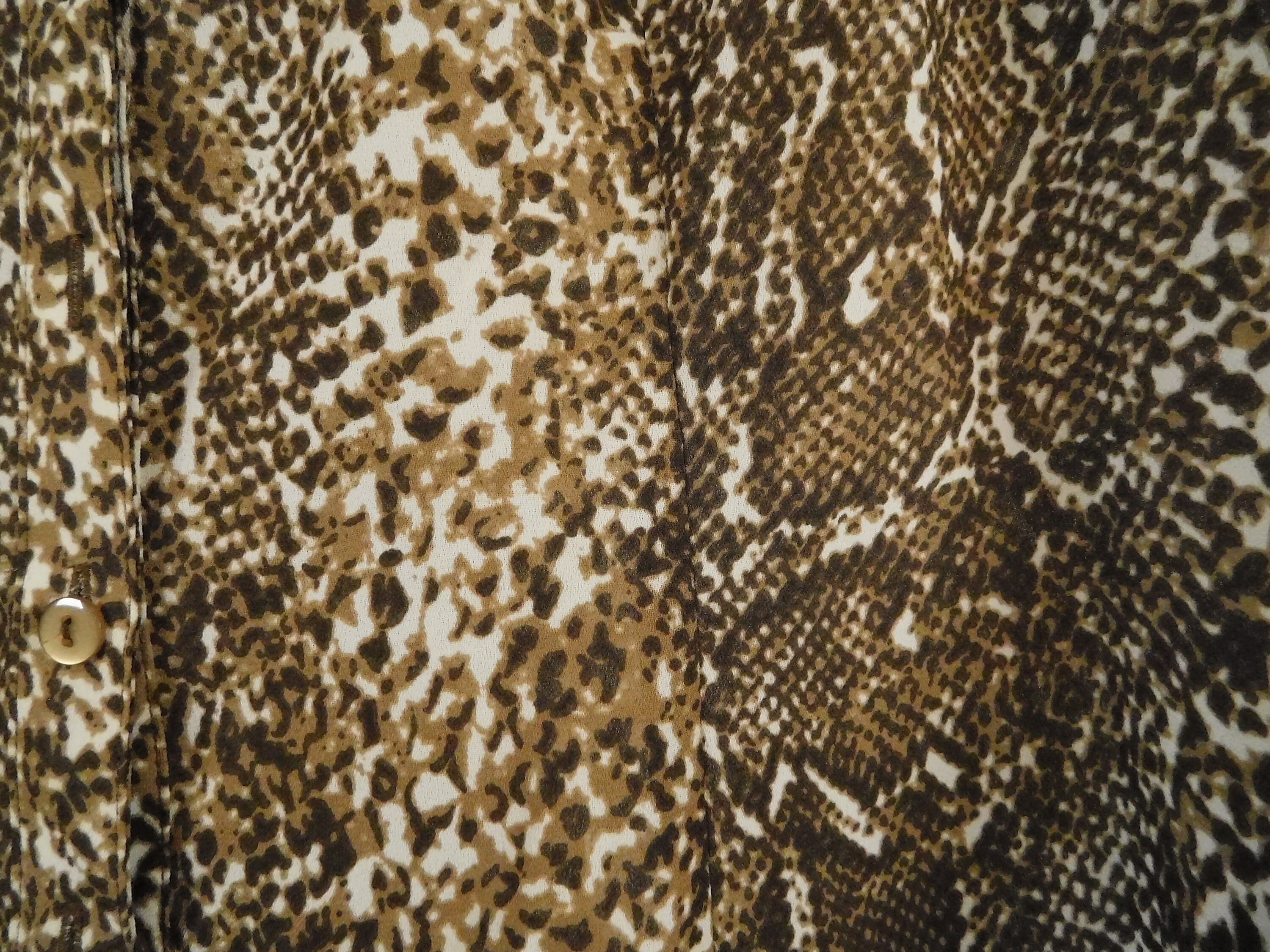 Vintage Kasper Animal Print Blouse Sz 12 0520 | Etsy