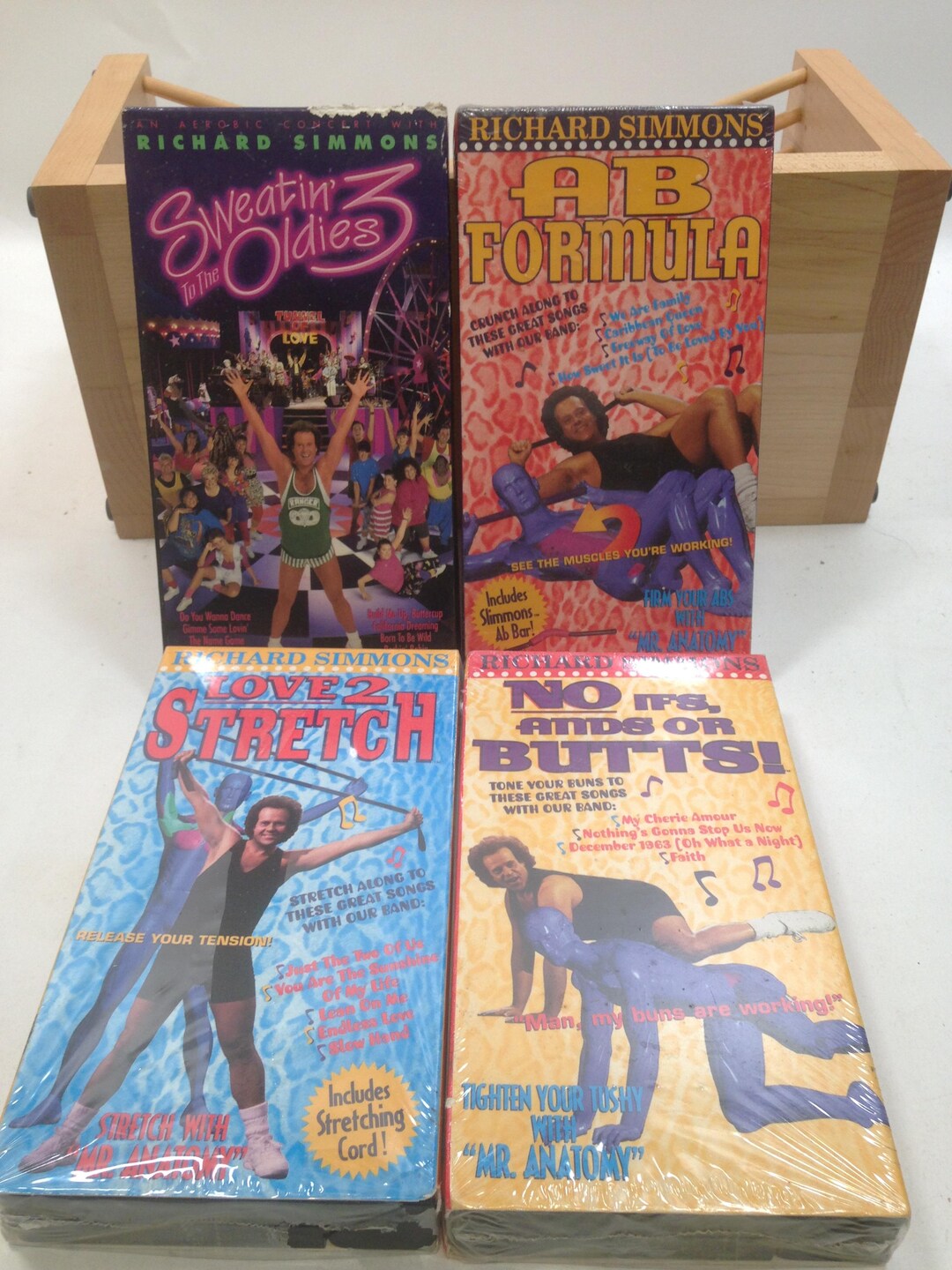 4 Richard Simmons Exercise Fitness VHS Tapes Sweatin' to the Oldies 3 ...