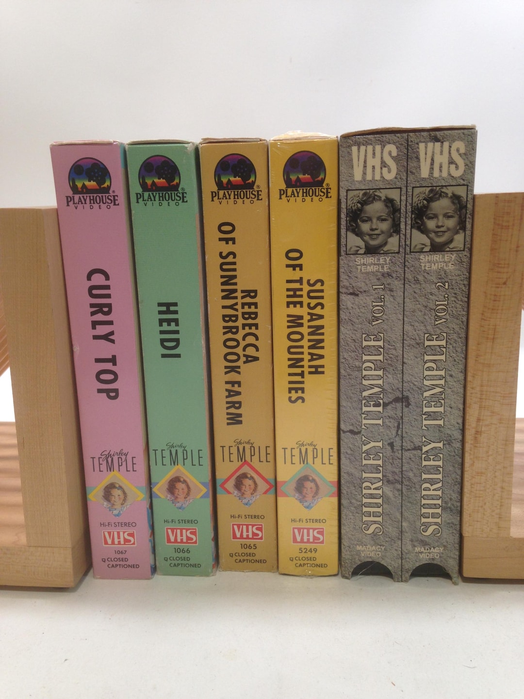 5 VHS Tapes of Shirley Temple Movies and Shows, Curly Top, Heidi & More ...