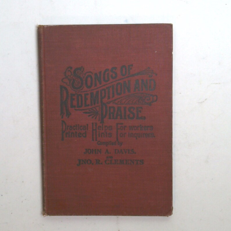 Vintage Book: Songs of Redemption and Praise by John Davis & - Etsy