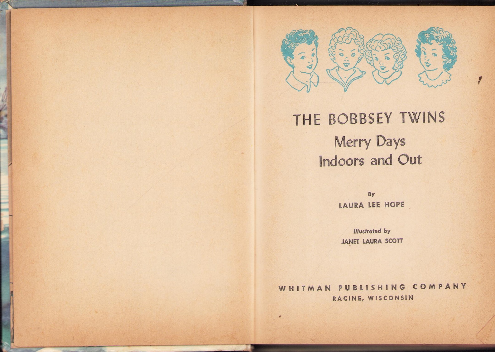Vintage Book: the Bobbsey Twins - Merry Days Indoors and Out by Laura ...