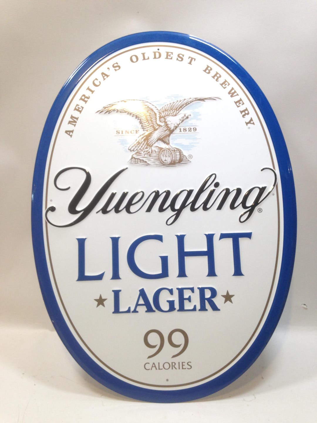 Yuengling Light Lager Beer Sign, Oval, Flat, Great Color 0924 - Etsy