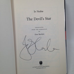 Signed Copy: the Devil's Star by Jo Nesbo 0623 - Etsy