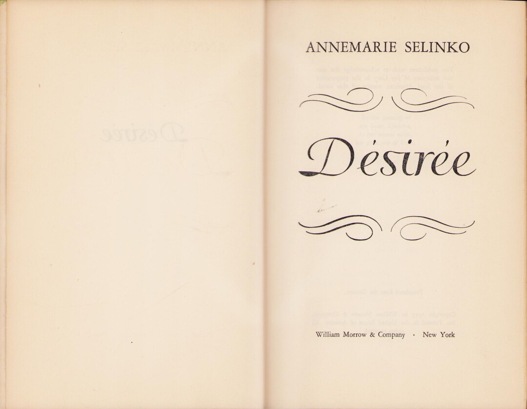 Vintage Book: Desiree by Annemarie Selinko 1953 0525 - Etsy