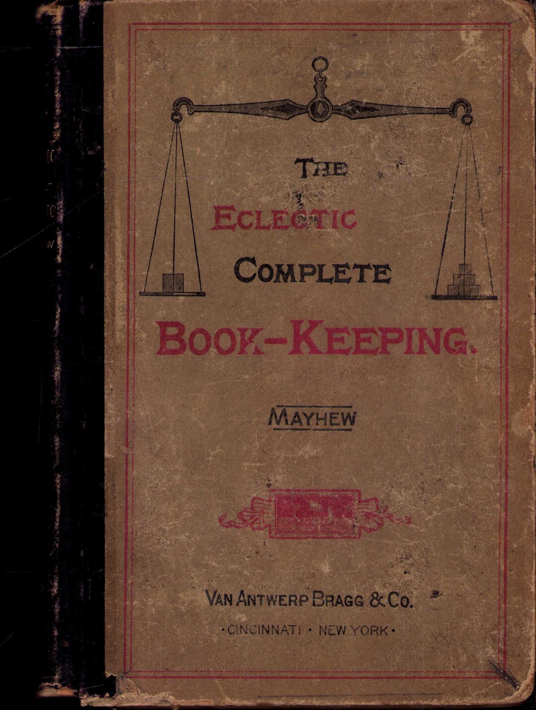 Vintage Book: the Eclectic Complete Book-keeping by Ira Mayhew, 1884 ...