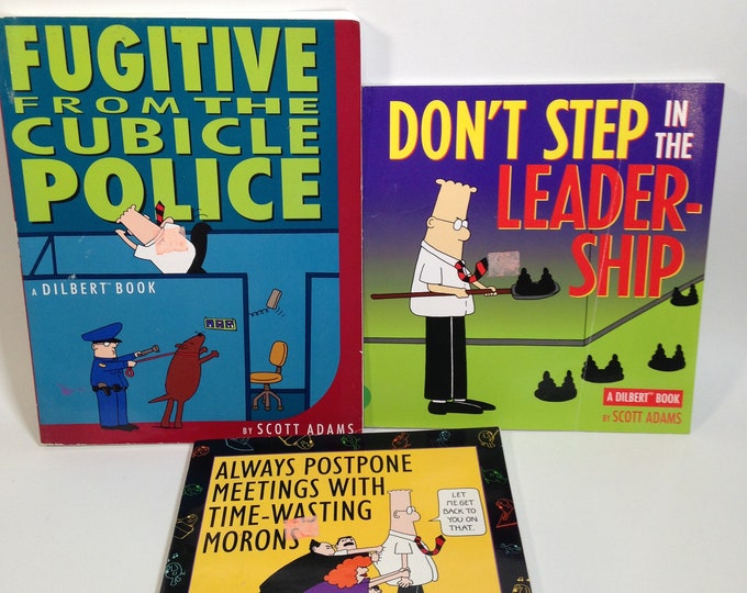 3 Books of Dilbert Cartoons by Scott Adams 0624 - Etsy