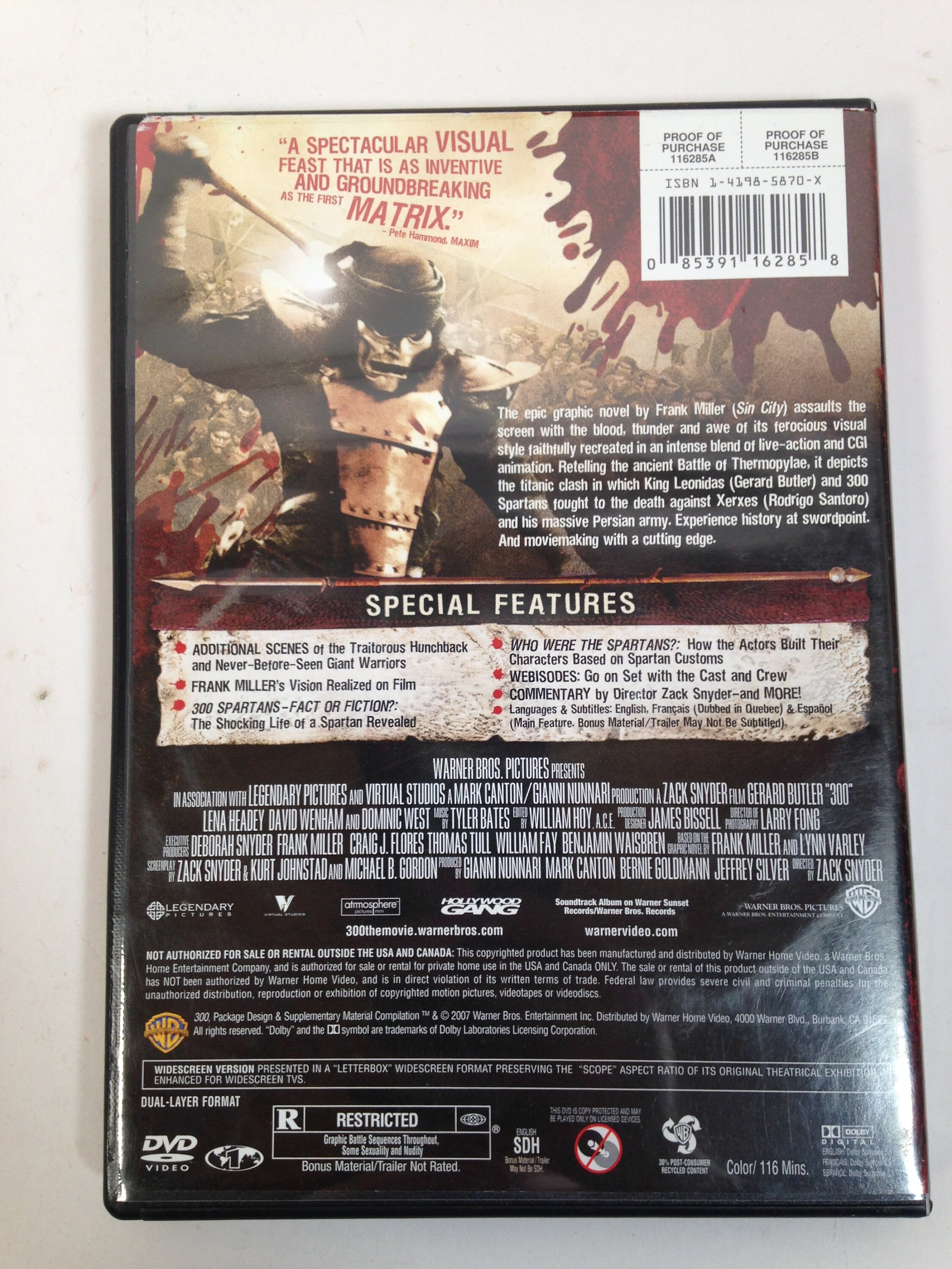 300 Two-disc Special Edition DVD Set 0923 - Etsy