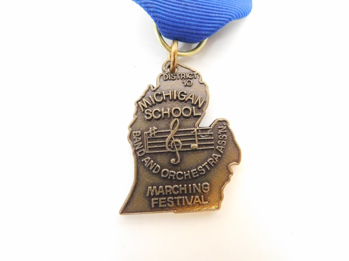 Michigan Blue Ribbon Band Medal District 10 0420 - Etsy