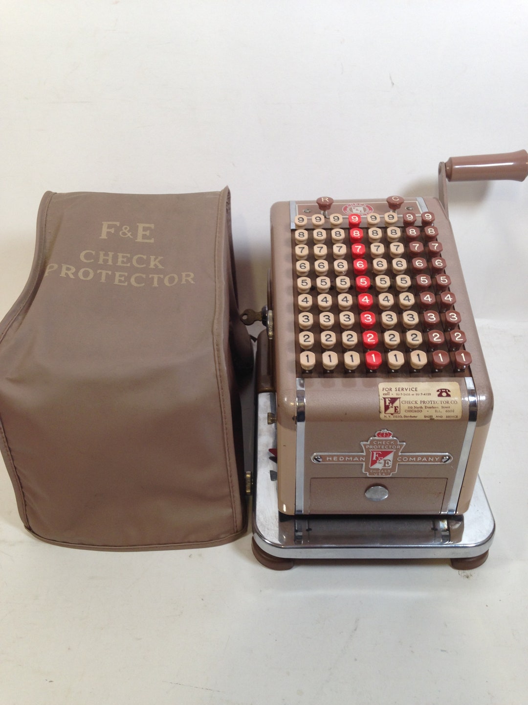 Vintage F & E Hedman Company Check Protector Royal Premier Model W ...