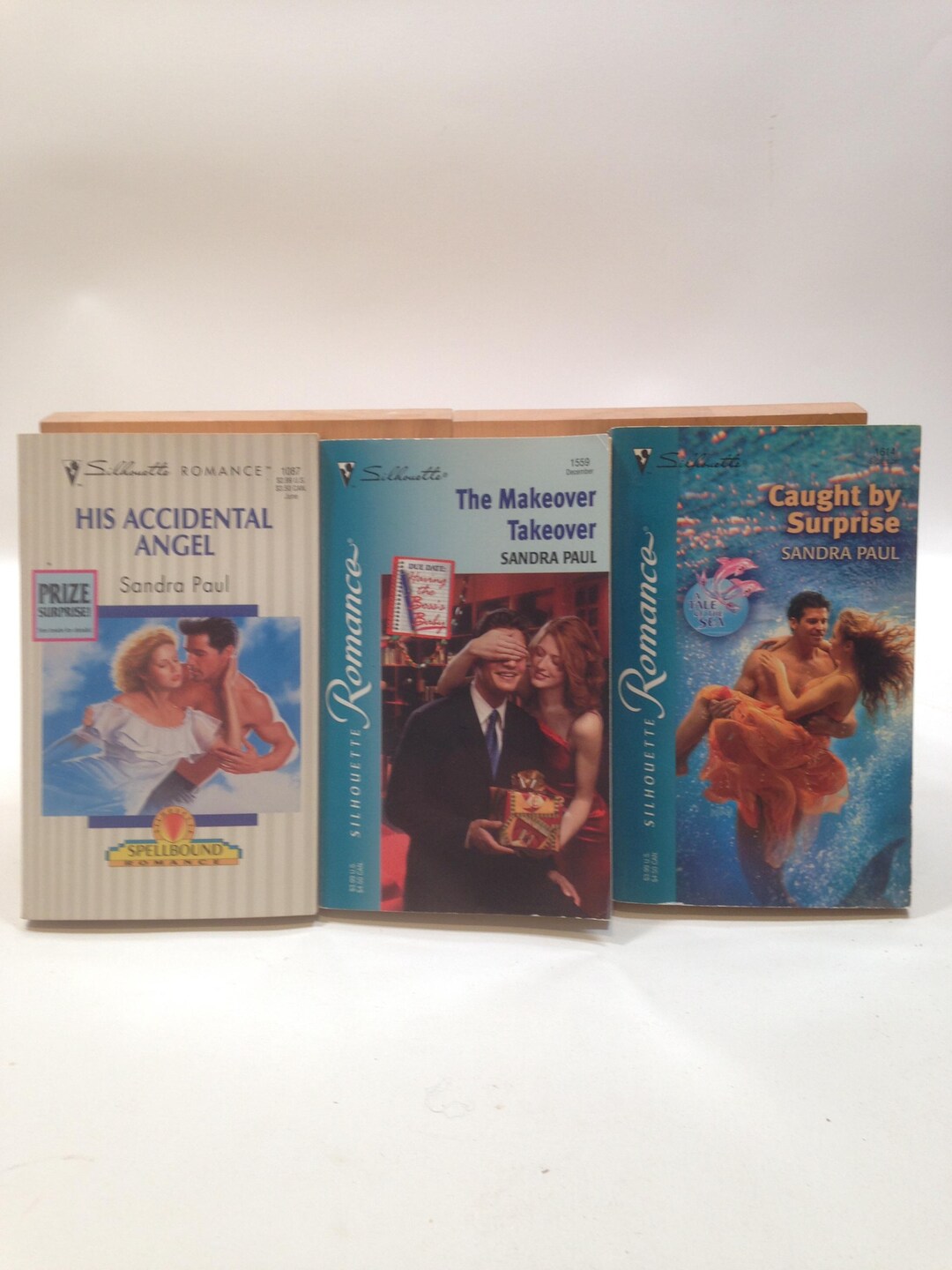 3 Romance Books by Sandra Paul, Caught by Surprise, the Makeover Takeover & His Accidental Angel ...