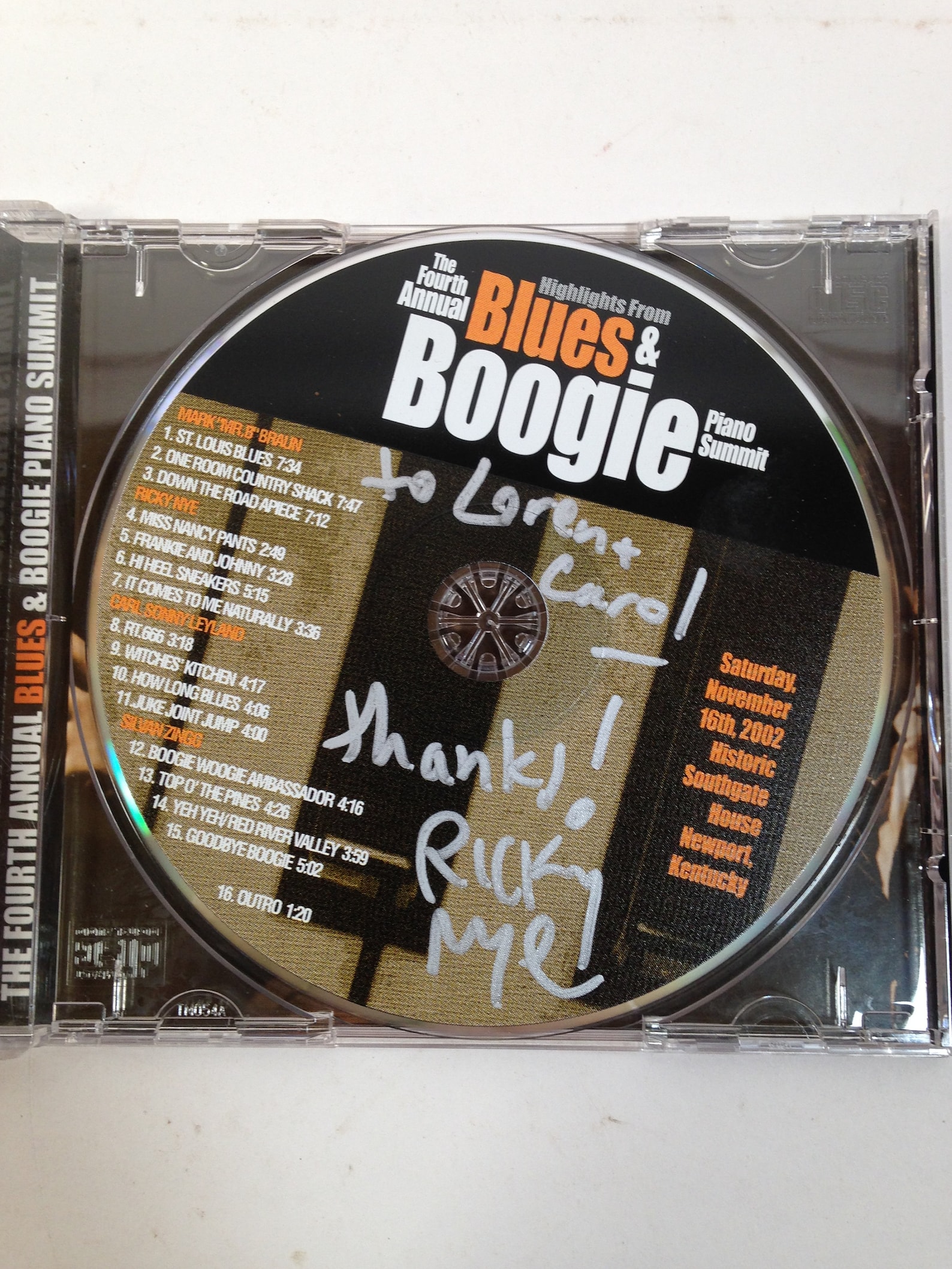 The Fourth Annual Blues & Boogie Piano Summit CD Rare Signed Copy ...