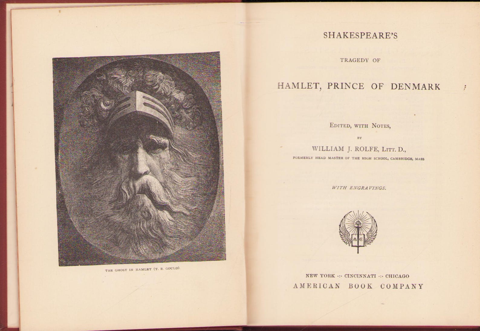 Vintage Book: Tragedy of Hamlet by William Shakespeare, 1898, American ...