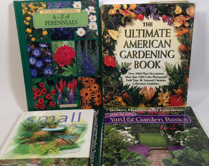 4 Books on Gardening for the Backyard Botanist 0524 - Etsy