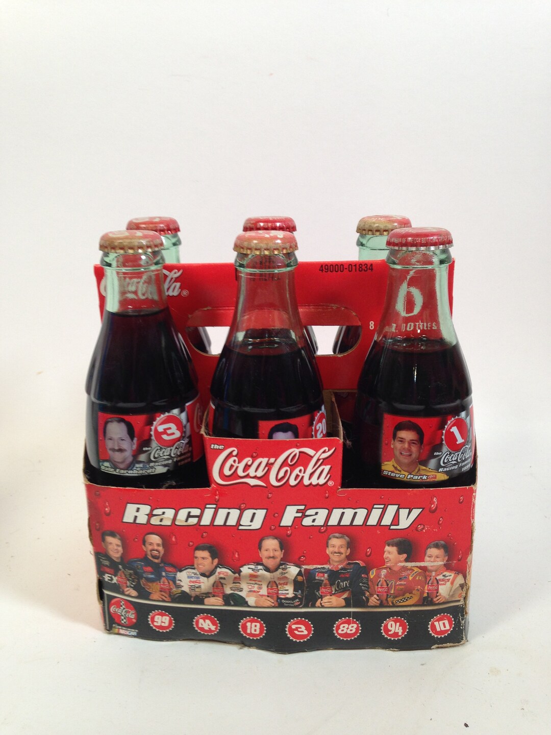 1996 Coca-cola Commemorative Bottles, NASCAR Racing Family 6 Drivers ...