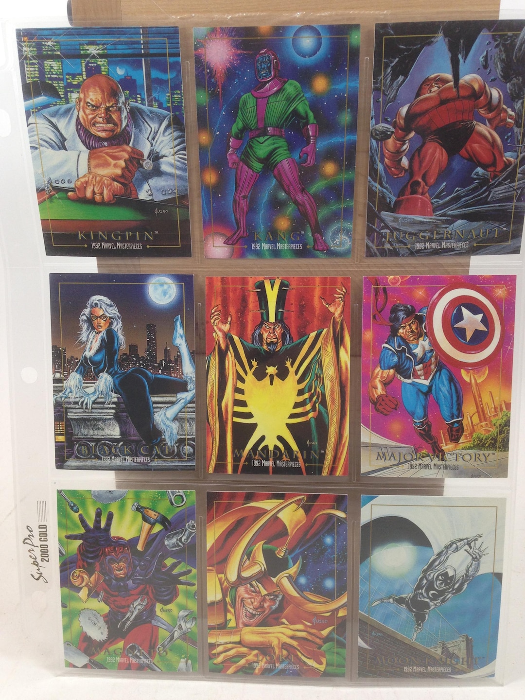 1992 Marvel Masterpieces Comic Book Character Trading Cards 9 in All ...
