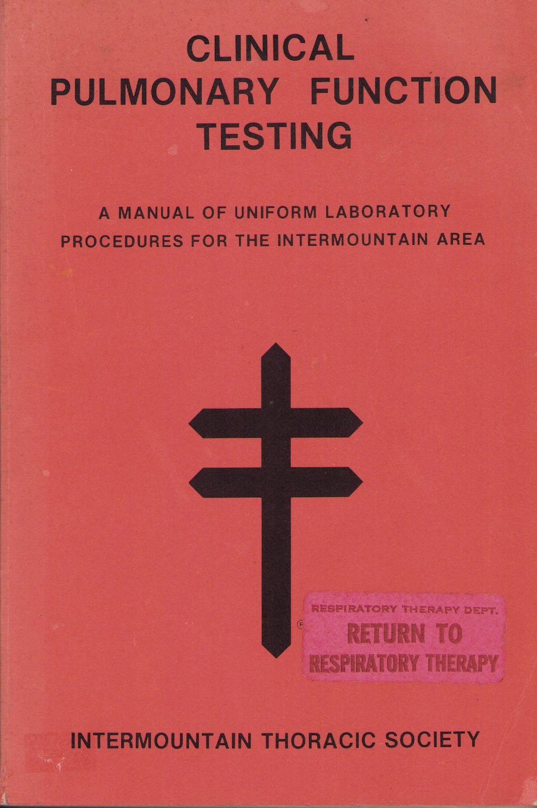 Vintage Book: Clinical Pulmonary Function Testing - A Manual of Uniform ...