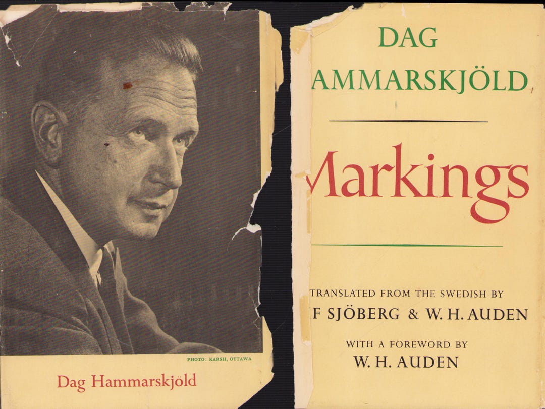 Vintage Book: Markings by Dag Hammarskjold, 1964, 1125 - Etsy