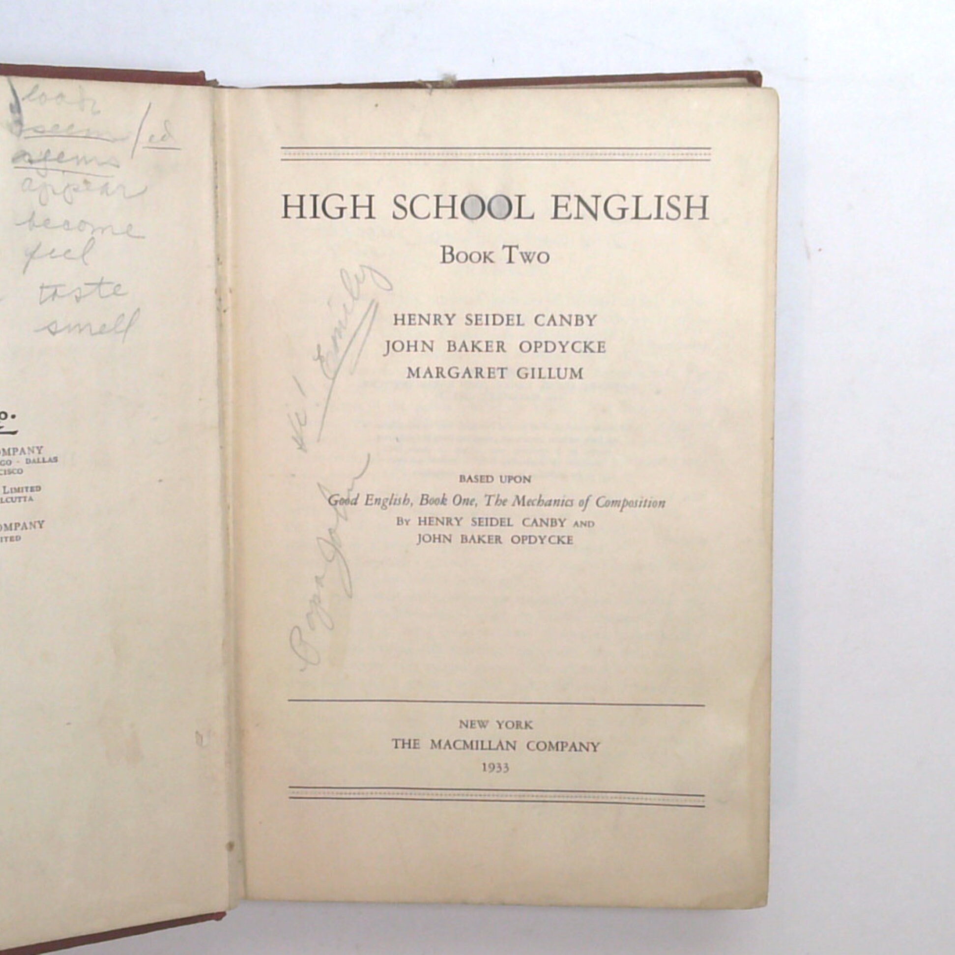 Vintage Book: High School English, Book Two 1933 0723 - Etsy
