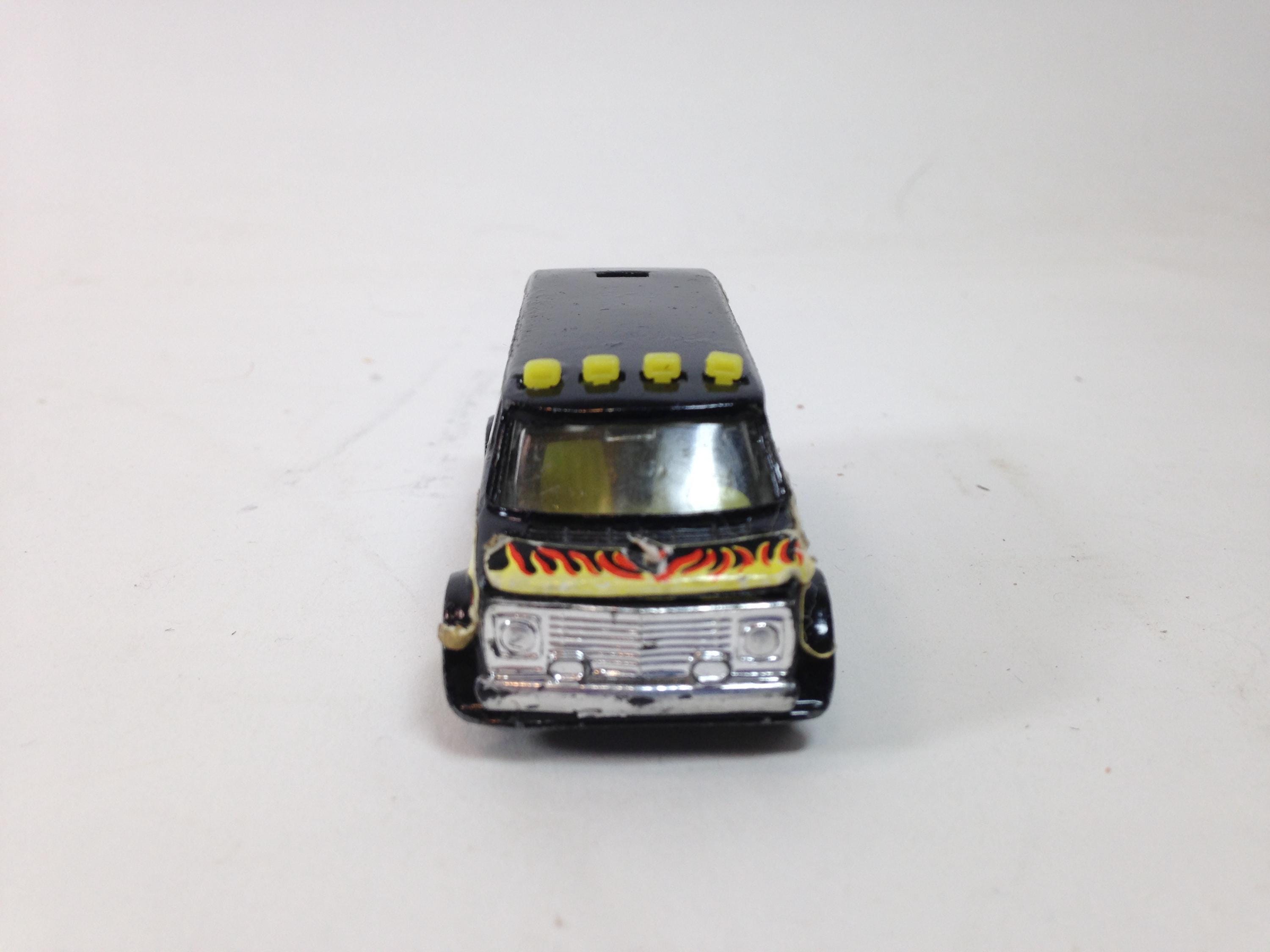 Vintage 1980s Zymex P343 Van Killer Black Dodge Van, Flame Decals 1025 ...
