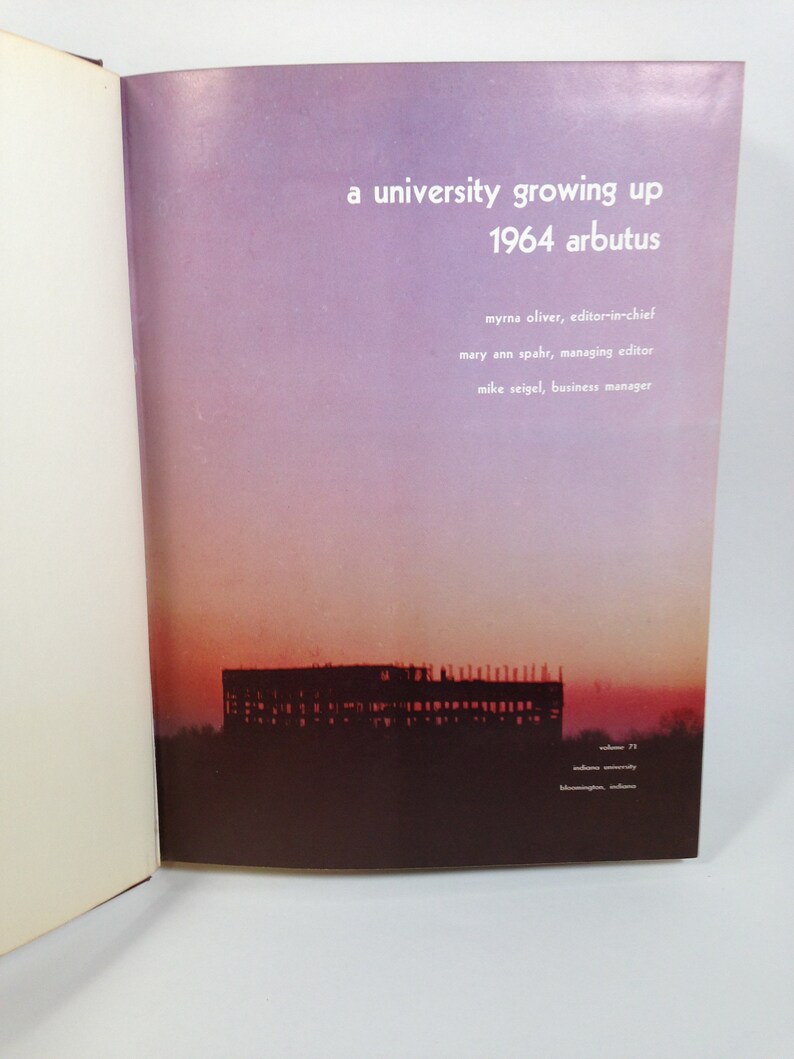 Vintage Indiana University Yearbook 1964 Arbutus, Bloomington, Indiana ...