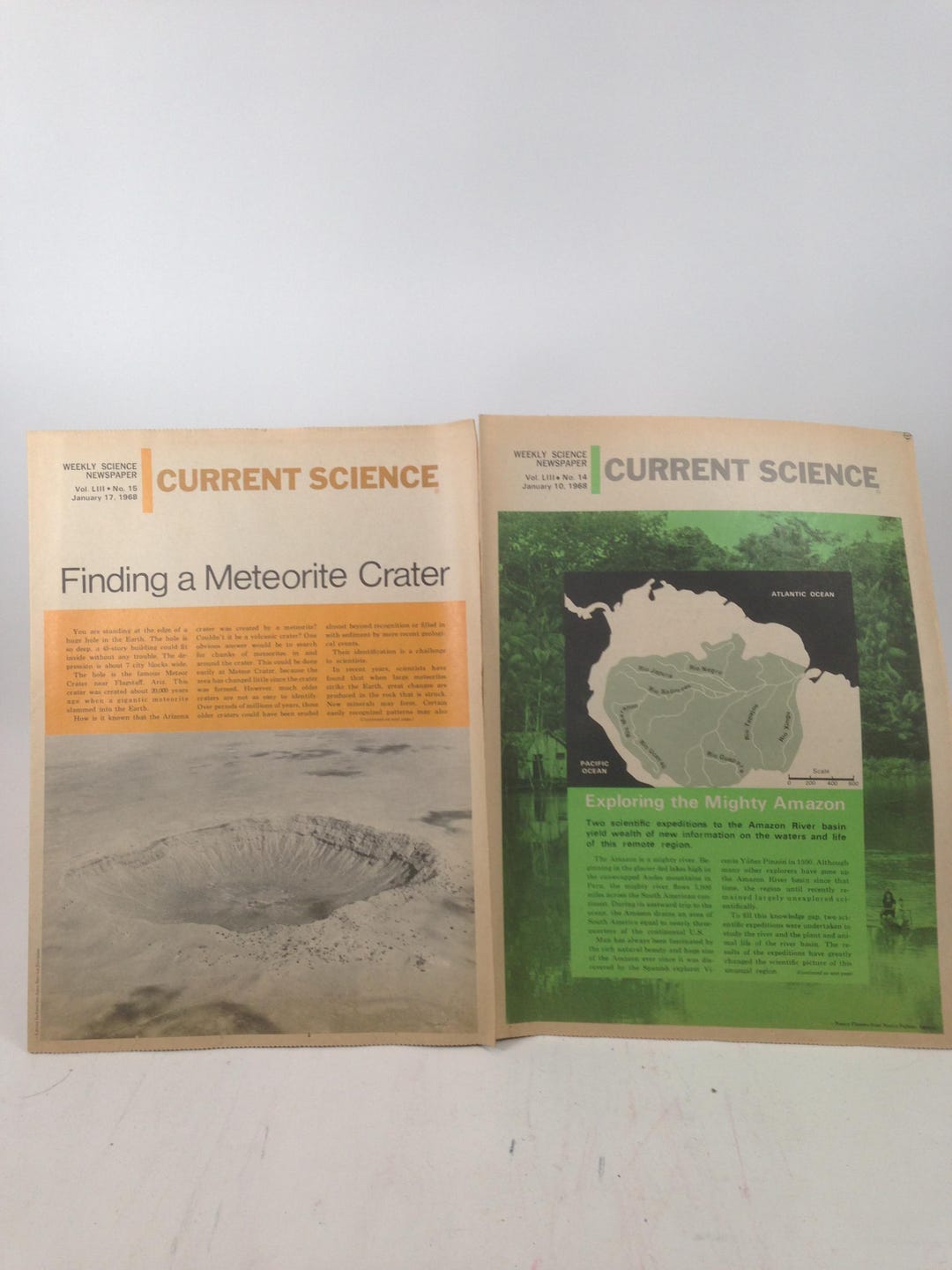 Current Science: Weekly Science Newspaper, 2 Issues From 1968 0225 - Etsy