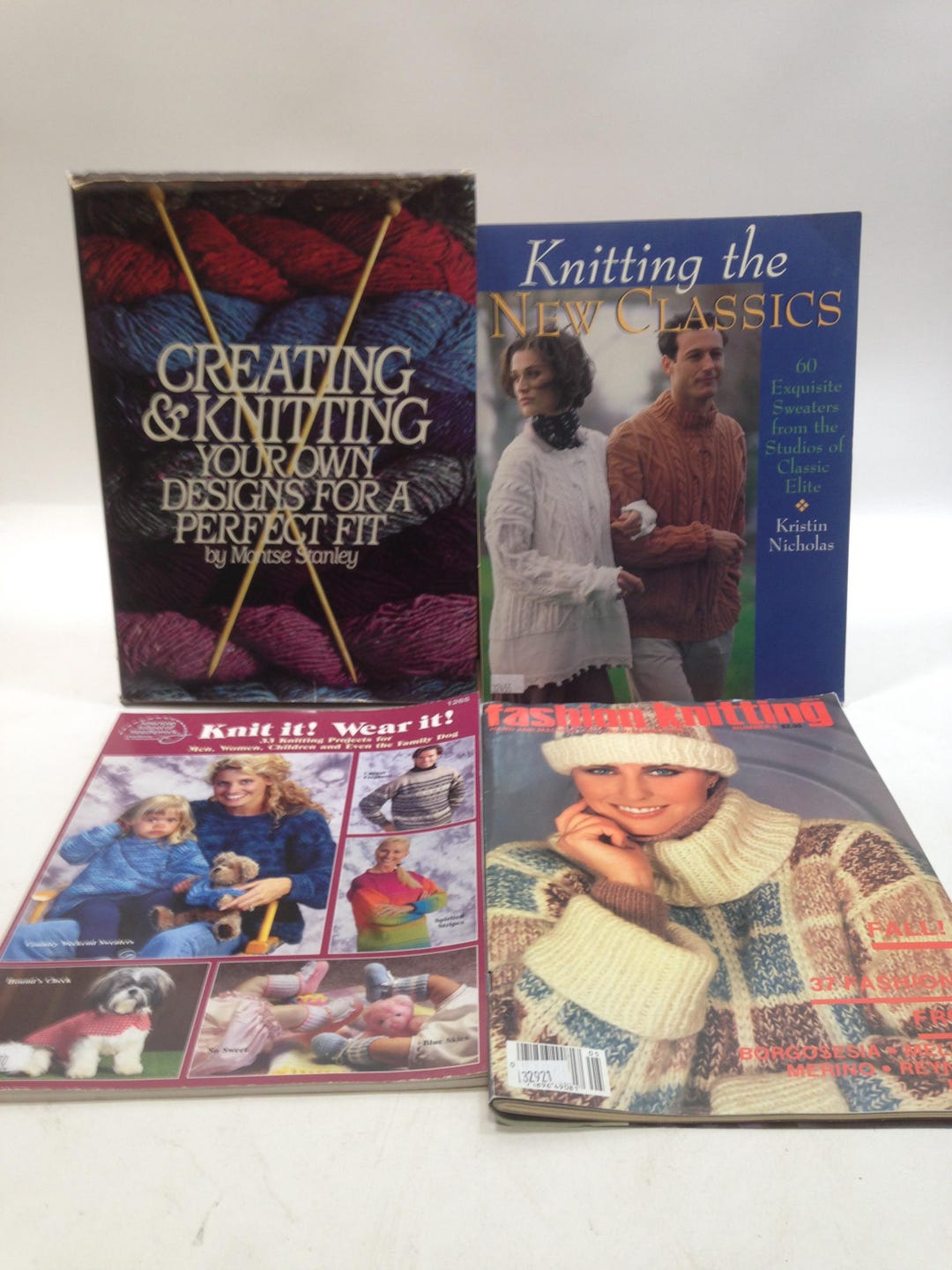 4 Books of Knitting Projects and Patterns, Knitting the Classics & 3 ...