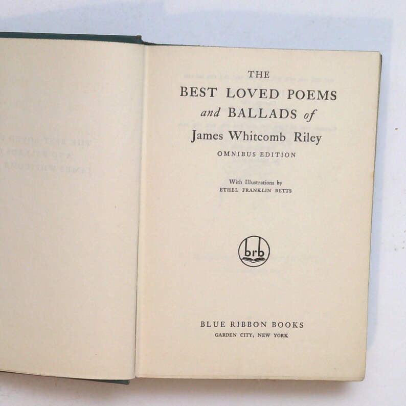 Vintage Book: the Best Loved Poems and Ballads of James - Etsy