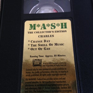 4 VHS Tapes MASH TV Sitcom Korean War 1022 - Etsy