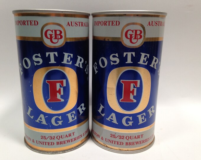 2 Vintage Foster's Lager Beer Cans Steel 25/32 0122 - Etsy