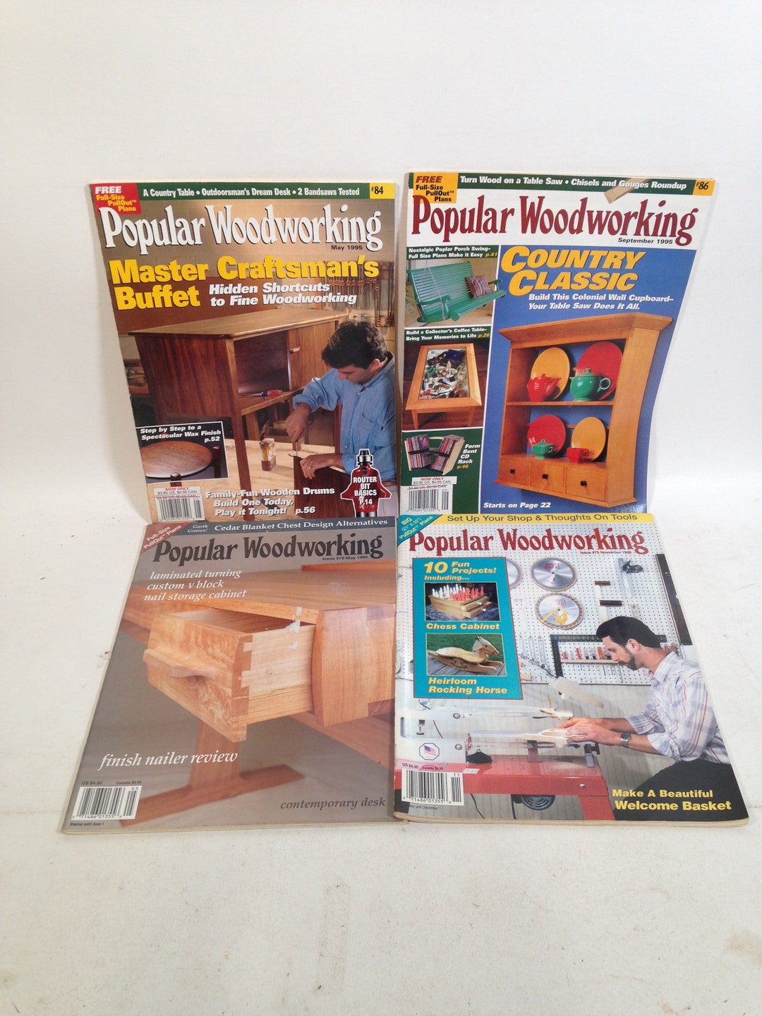 4 Issues of Popular Woodworking Magazine 1994-1996 0624 - Etsy