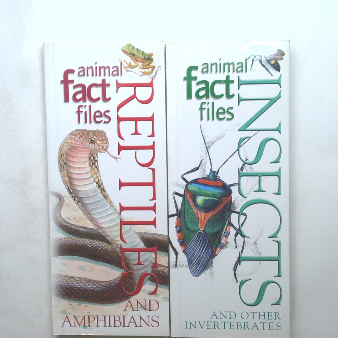Lot of 2 Animal Fact Files Books: Reptiles and Amphibians / Insects and ...