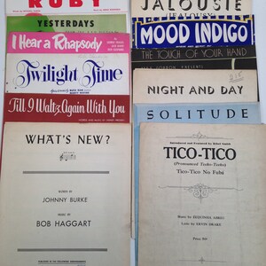 Large Collection of Sheet Music, Mostly Piano, Mostly Popular Tunes ...